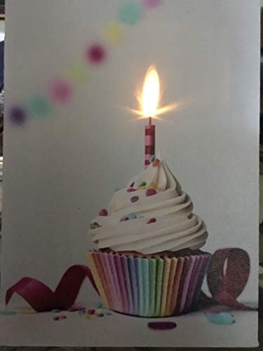 OSW 6 x 8.25 Birthday Anniversary Any Celebration Recordable LED Greeting Card Tabletop Stand or Hang