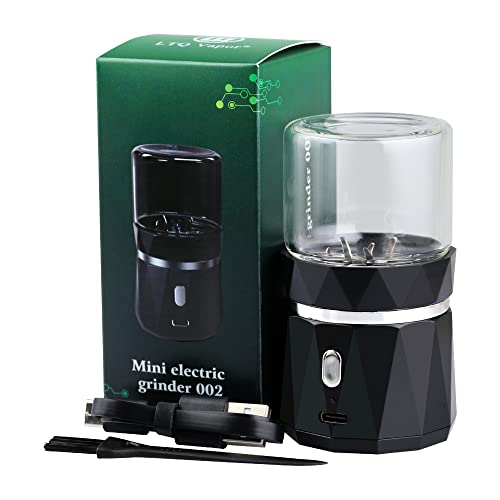 Upgraded Electric Herb Grinder, Spice Herb Grinder Electric Crusher Grinder With Mini Size 2inx3.5in 1.7oz/50ml Glass Jar Herb Jar Portable Herb Grinder Rechargeable Mini Automatic Herb Grinder