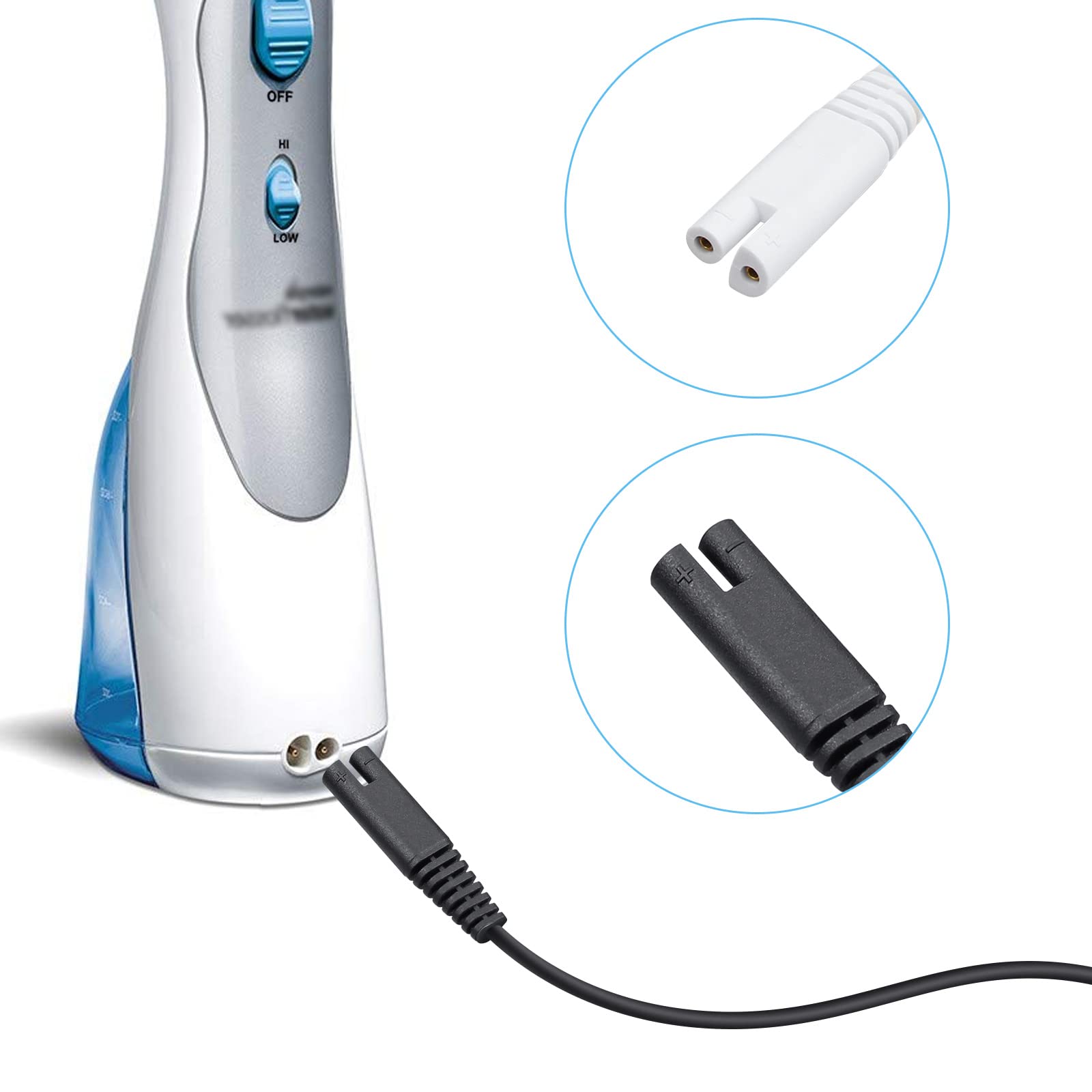 Charger Cord Replacement for Waterpik Water Flosser WP360W WP462 WP450, USB Charging Cable, 5ft (2-Pack)