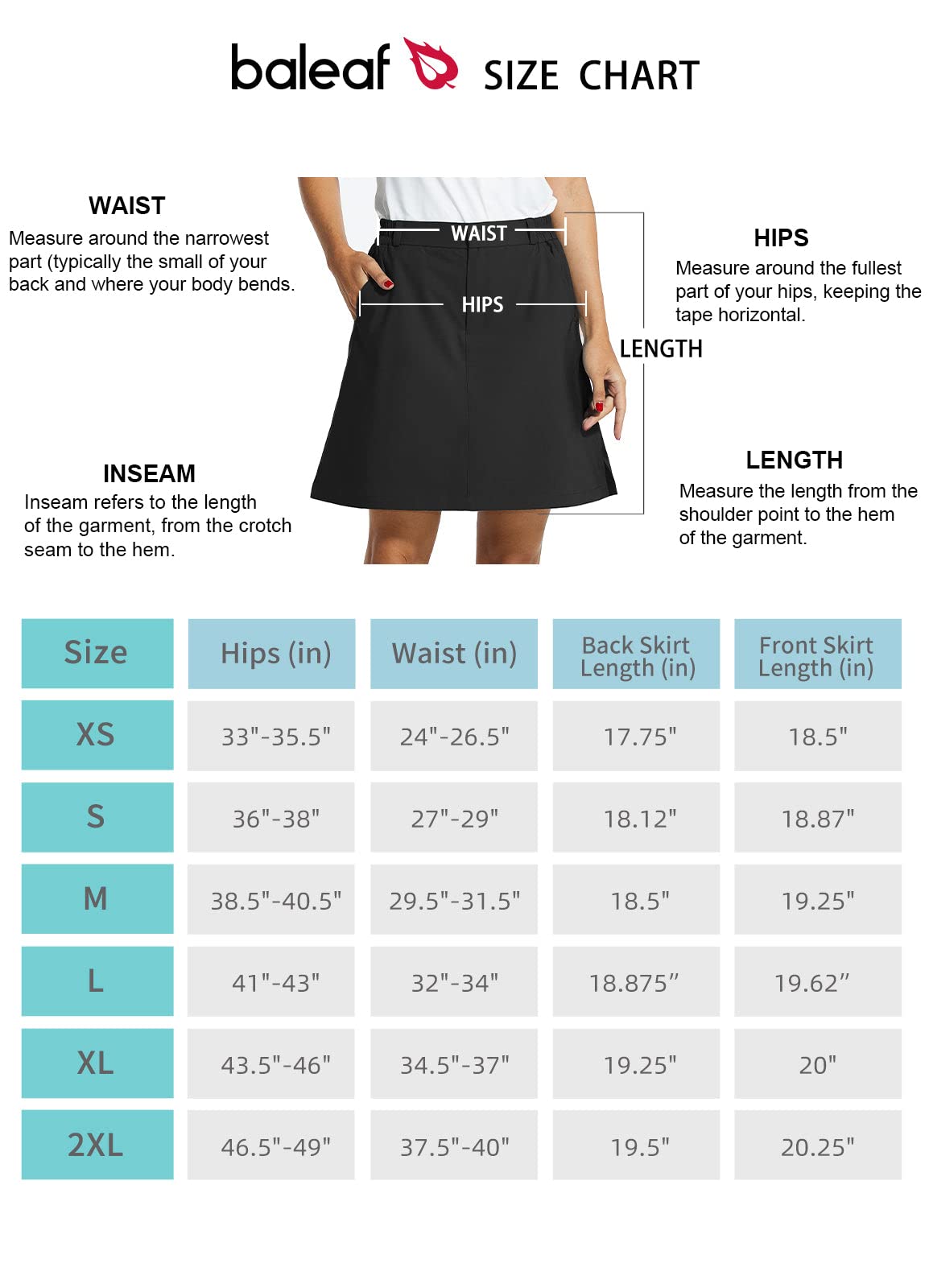 BALEAF Women's 18" Skorts Skirts Casual Knee Length Long Golf Skorts with Pockets Quick Dry Skirts Summer Khaki M