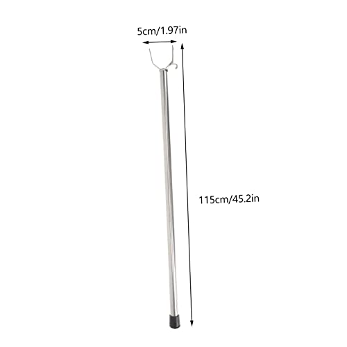 clothes rail closet pole mahl stick laundry grabber tight reach shepard hook stick clothes reaching clothesline prop hooks closet reacher pole clothing Stainless steel fork