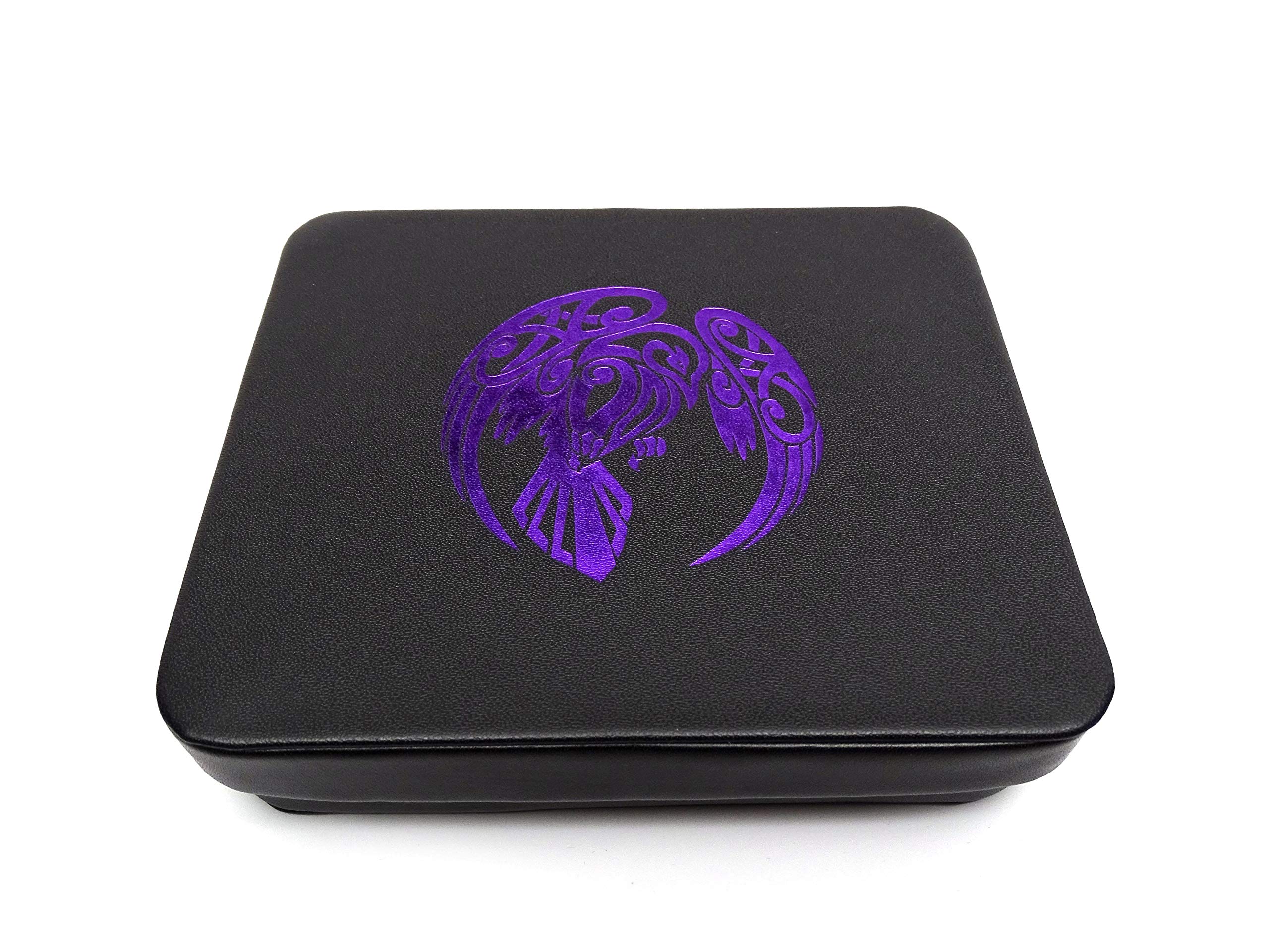Dice Display and Storage Case - Raven Design - Perfect for Metal, Stone, Plastic, or Wood Dice