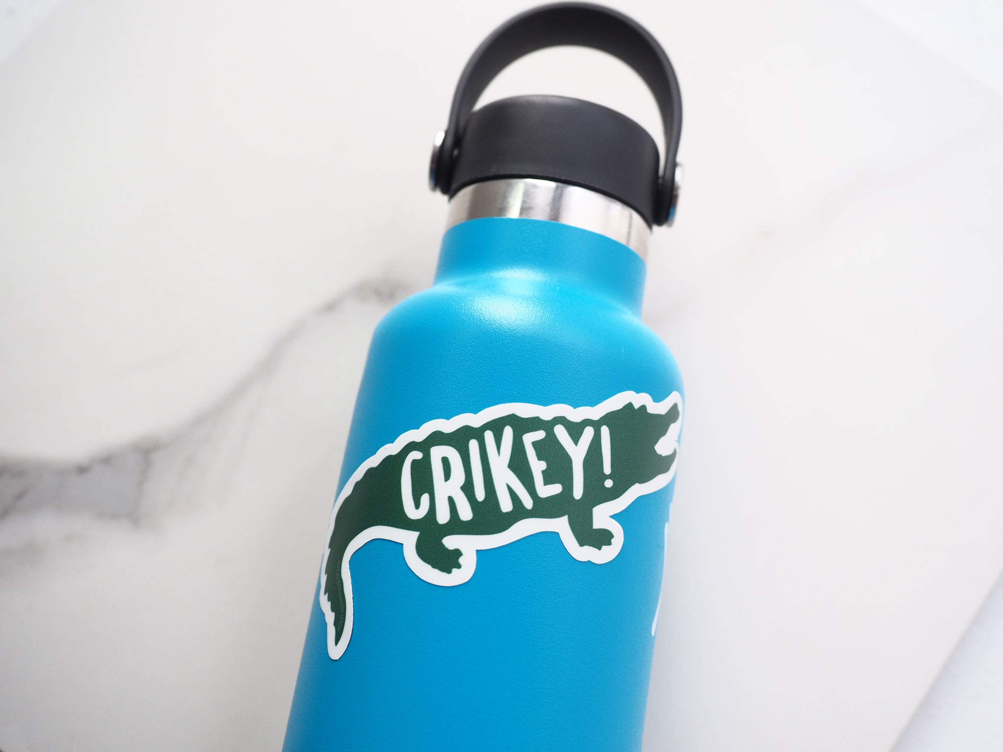 Crikey Sticker, Cute Crocodile Stickers for Hydroflask, Crocodile Dundee Quote, Croc Hunter Australian Sayings, Aussie Quotes, Reptile Decal
