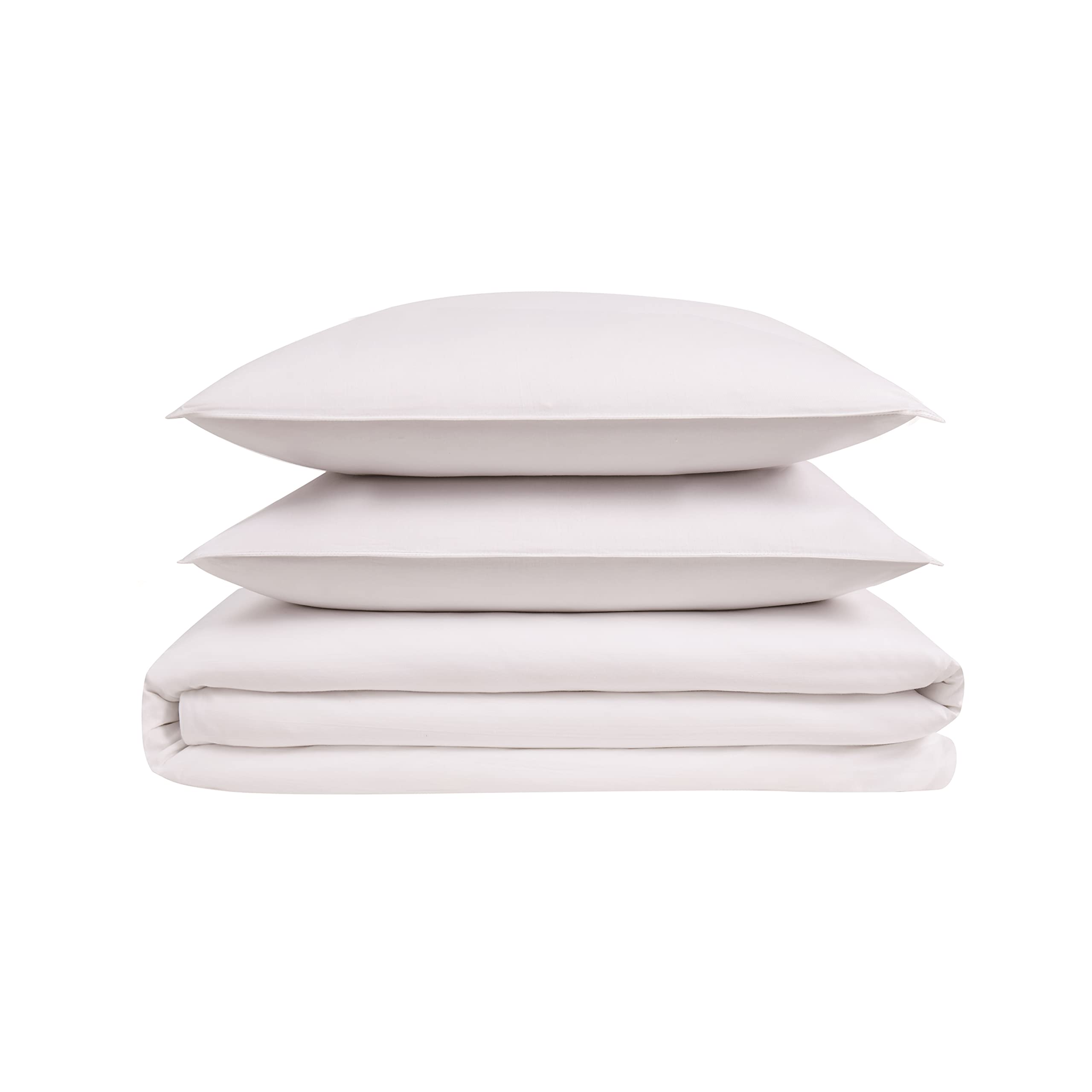 FRYE β Cotton Denim Full/Queen 3 Piece Duvet and Sham Set β Fashionable Bedding Set β White