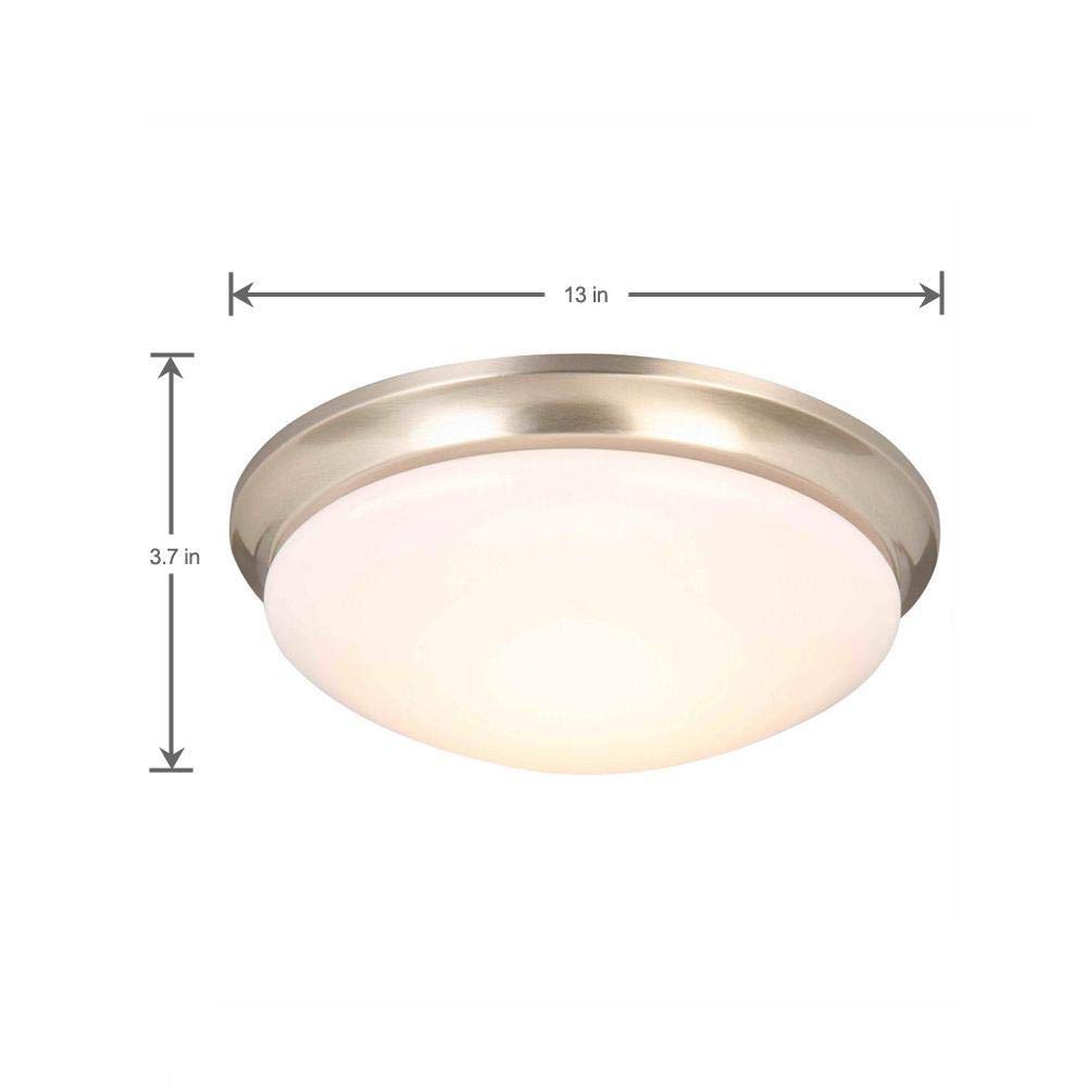 Hampton Bay 13" Brushed Nickel LED Flushmount - Model #HGV3011L-2/BN