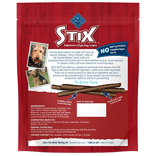 Blue Buffalo Stix Natural Soft-Moist Dog Treats, Beef Recipe 13-oz Bag