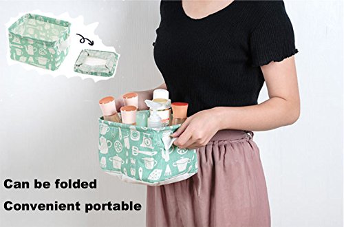 Oxford Cute Printing Foldable Storage Baskets Bins Mini Boxes Clothes Desktop Organizers Makeup Book Baby Toy (1814.511.5cm, Hedgehog)