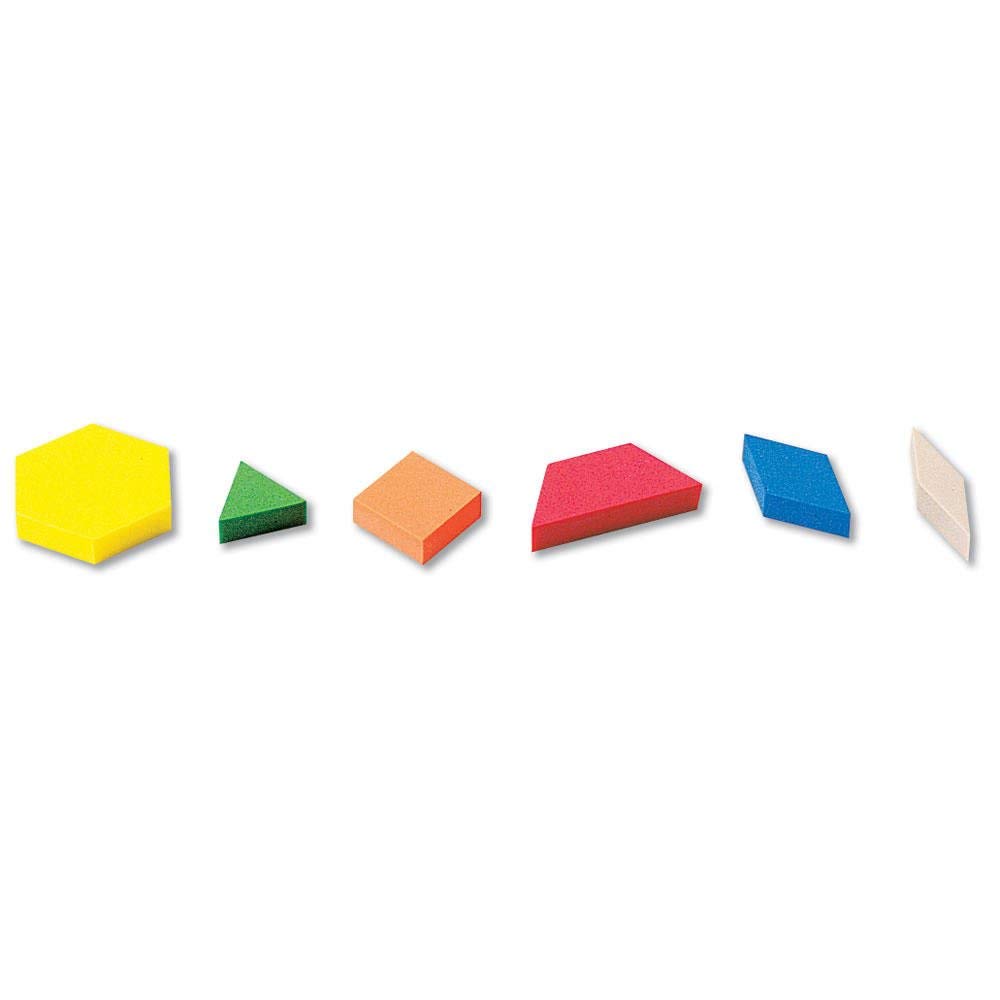 hand2mind Foam Plastic Pattern Blocks for Kids, Shapes for Kindergarten, Montessori Toys, Geometric Shapes, Symmetry, Shape Recognition, Pattern Blocks for Classroom (Set of 810)