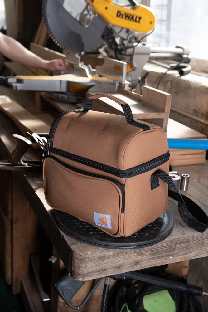 Carhartt Insulated 12 Can Two Compartment Lunch Cooler, Durable Fully-Insulated Lunch Box, Gray