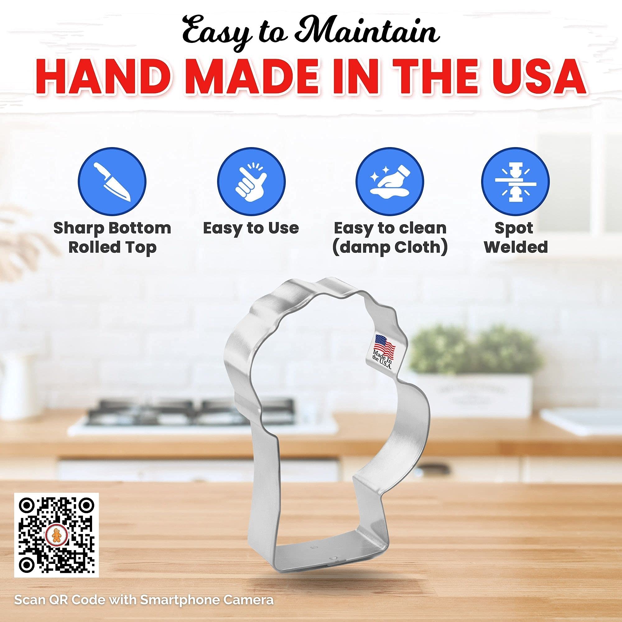 Beer Mug Cookie Cutter 4 Inch - Made in the USA β Foose Cookie Cutters Tin Plated Steel Beer Mug Cookie Mold