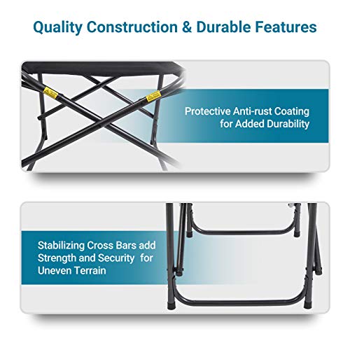 AsterOutdoor Camping Folding Directors Chair with Collapsible Side Table for Outdoors Camp Lawn Fishing, Carry Bag Included, Supports 250lbs