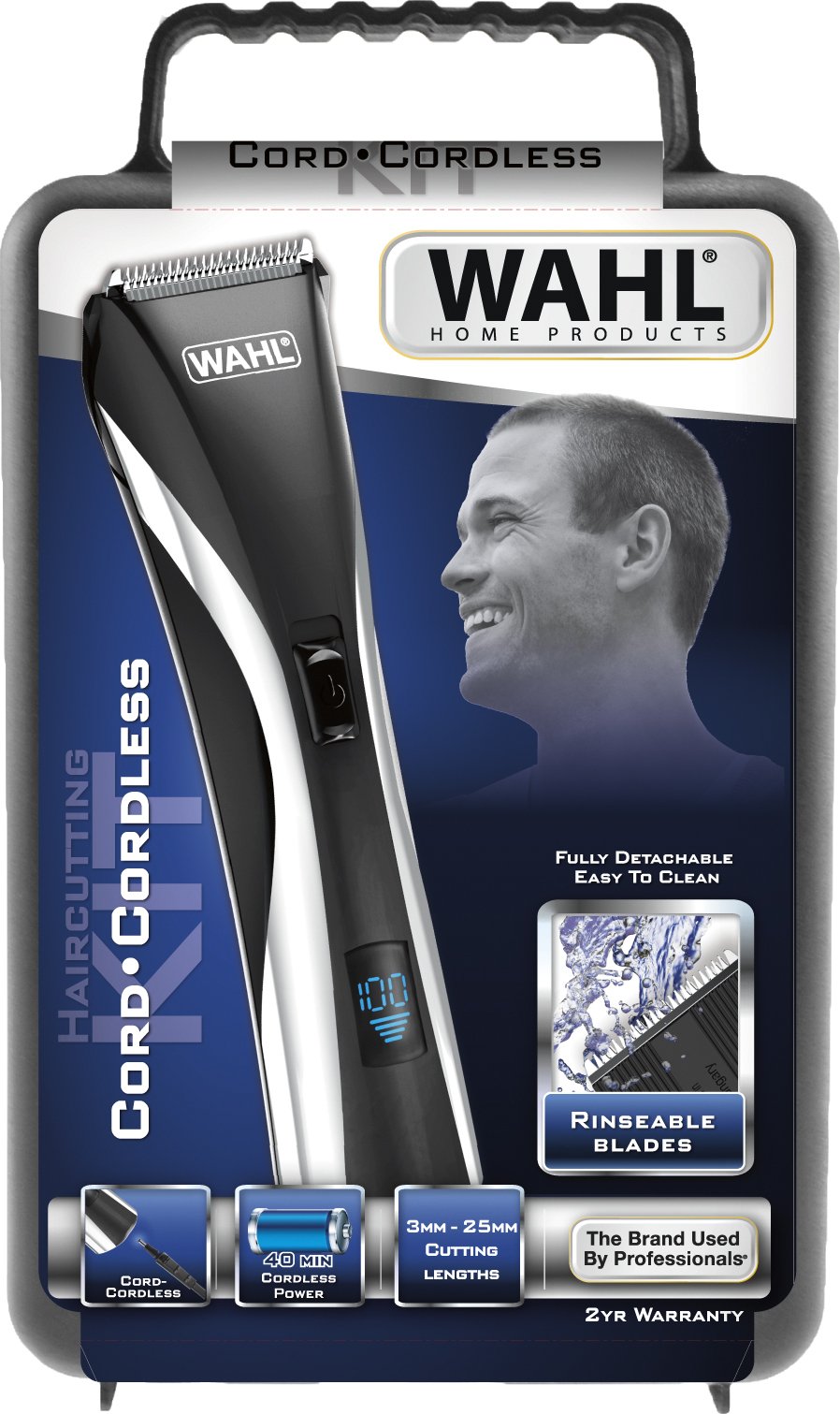 WAHL 9697-101 Hybrid Clipper Hair & Beard Cutting Kit with LCD Display