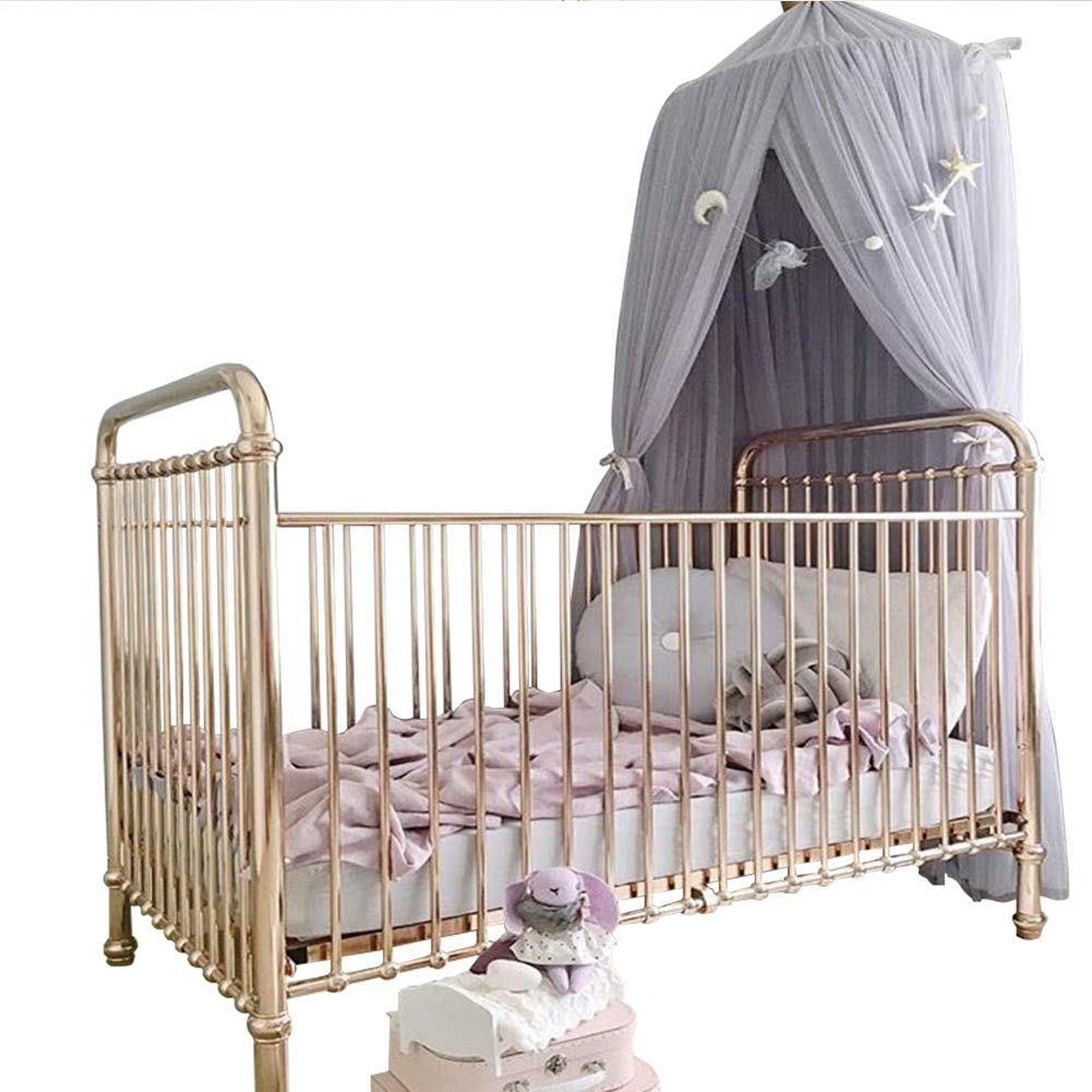 Bed Net, Elegant Color Netting Children Bed Net Canopy, Hanging The Screen Curtains or Netting Over a Queen or King Canopy Bed, Crib or Hammock (Gray)