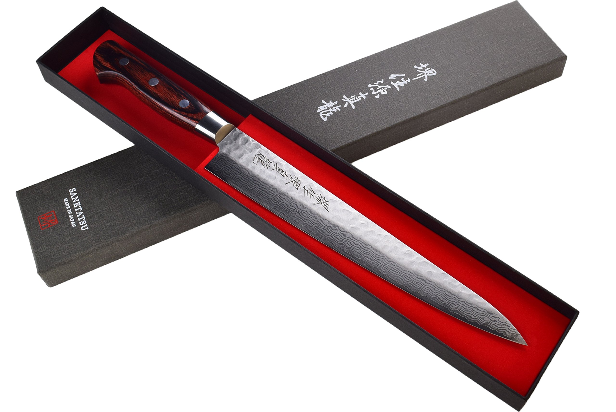 Damascus Steel Sujihiki Japanese Chef's Knife 9.4" Made in Japan