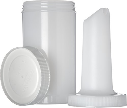 Carlisle FoodService Products Pourplus Store 'N Pour Complete Quart Set Neck, Container, And Cap for Bar, Kitchen, And Restaurant, Plastic, 32 Ounces, White, (Pack of 12)