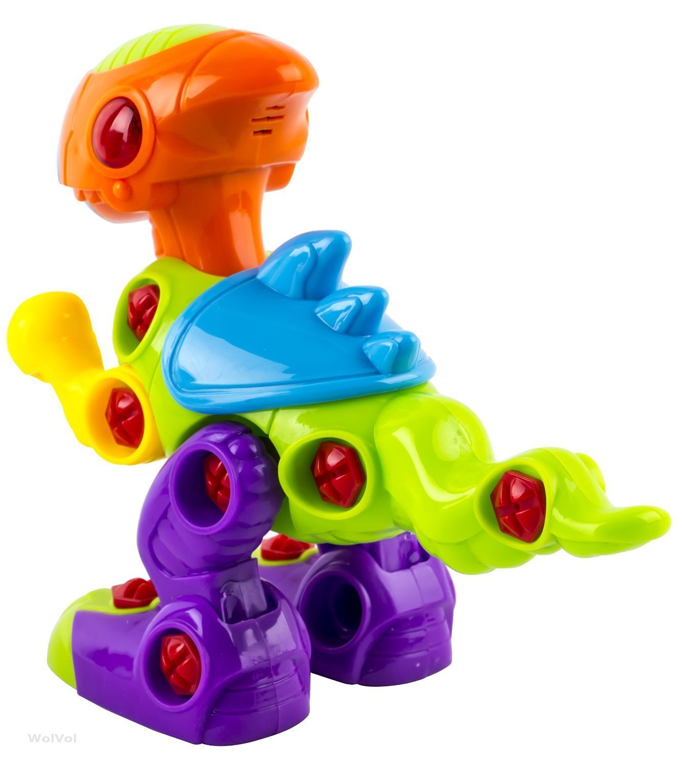 FMT Take-A-Part Take Apart Dino Dinosaur Toy for Boys and Girls Toddlers and Kids with Lights and Sounds Include 2 Screwdrivers for Assembly Building Blocks Tools Play Set