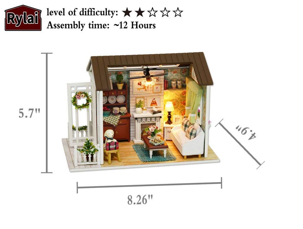 DIY Miniature Dollhouse Kit with Music Box Rylai 3D Puzzle Challenge for Adult Kids Z008