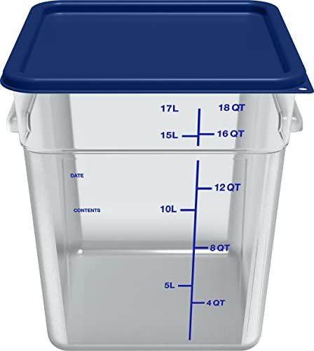 Carlisle FoodService Products CFS Squares Plastic Food Storage Lid 12-22 Quart Royal Blue