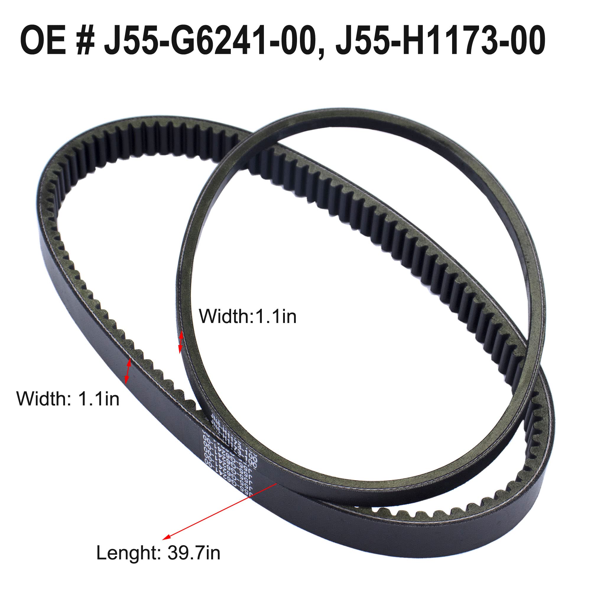 MOCW for Golf Cart Drive & Starter Generator Belt Replace for Yamaha G2, G5, G8, G9, G14 G16 G22 Drive Starter Belt Set Replace OE # J55-G6241-00, J55-H1173-00