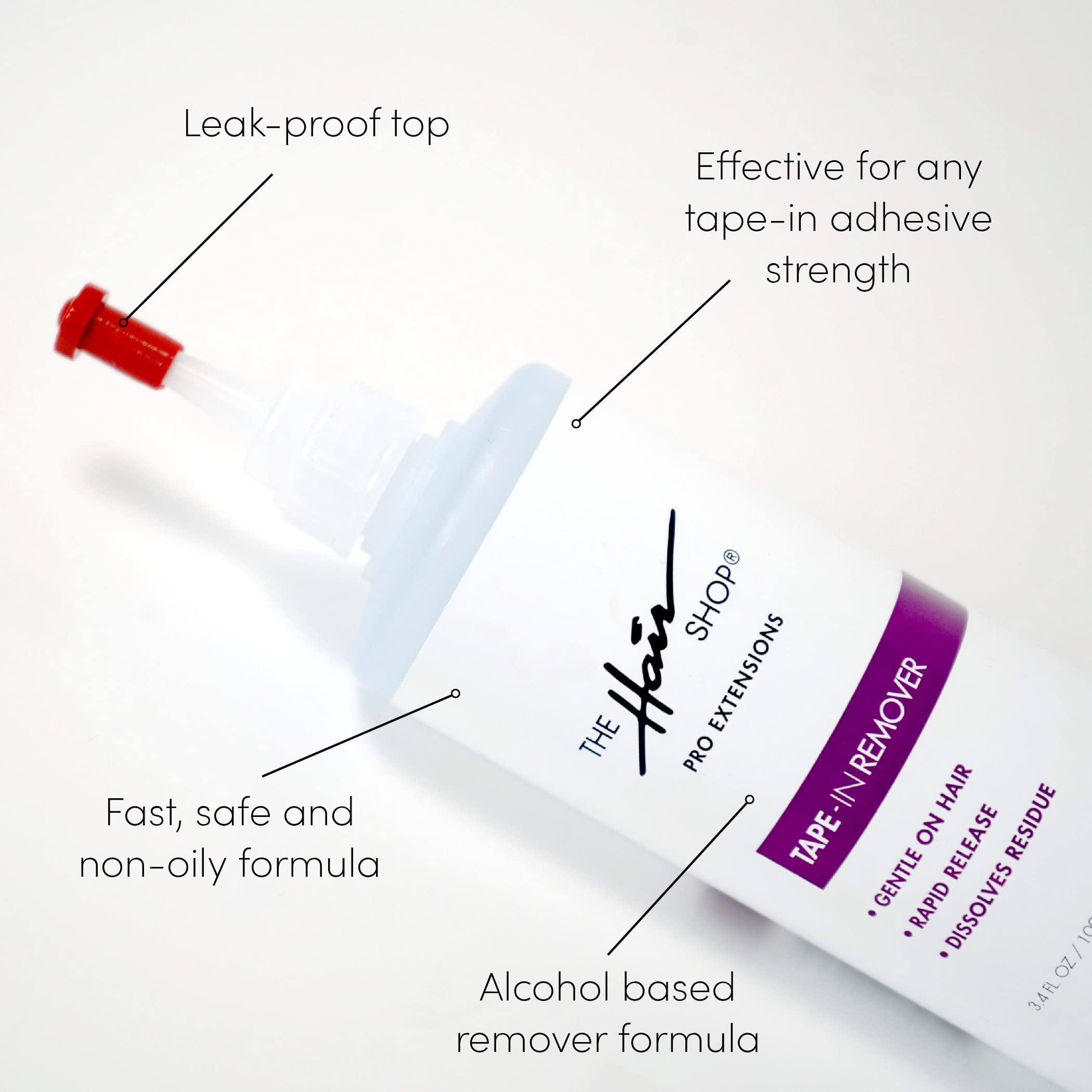 X10 Pro-Tools Tape-in Remover by The Hair Shop, Professional Salon Quality Tape-in Skinweft Smart Tabs Formula, Precision Bottle, Safe & Alcohol-Based