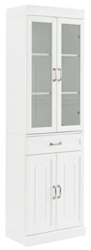 Crosley Furniture Stanton Glass Door Pantry, White