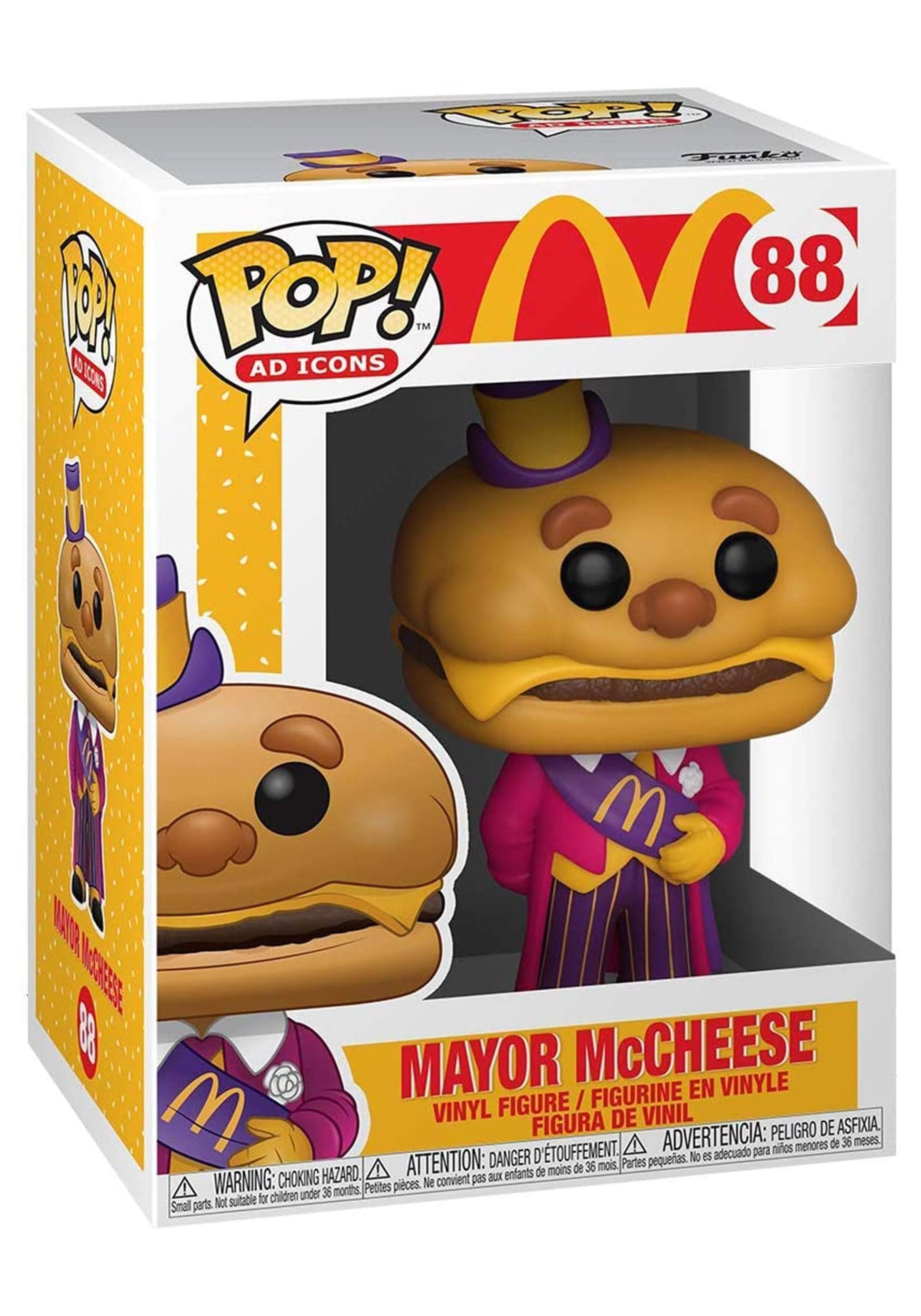 Funko Pop! Ad Icons: McDonald's - Mayor McCheese, Multicolor, 4.5 inches