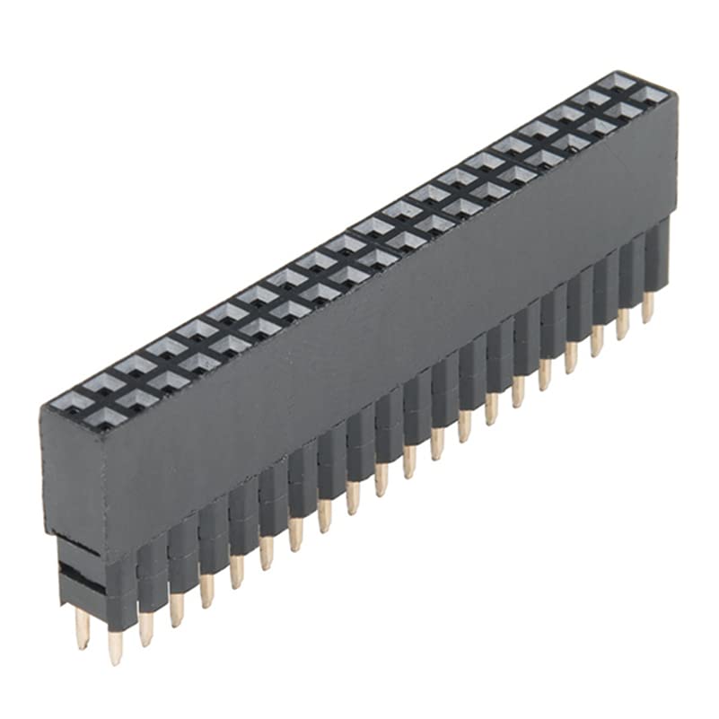 Uniquers 2x20-pin 0.1" Female Extra Tall GPIO Stacking Header Compatible with Raspberry Pi A+/B+/Pi 2/Pi 3 (Pack of 2)