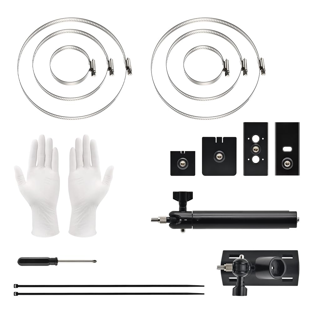 Holicfun 2-in-1 Security Camera and Solar Panel Pole Mount for Ring, Eufy, Arlo, Reolink Solar Panels and Cams (Grey)