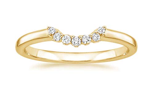 Baalaji Jewellers 1.50 CT Round Created Diamond Bridal Engagement Ring Set 14K Yellow Gold Finish Ring Size-10.5