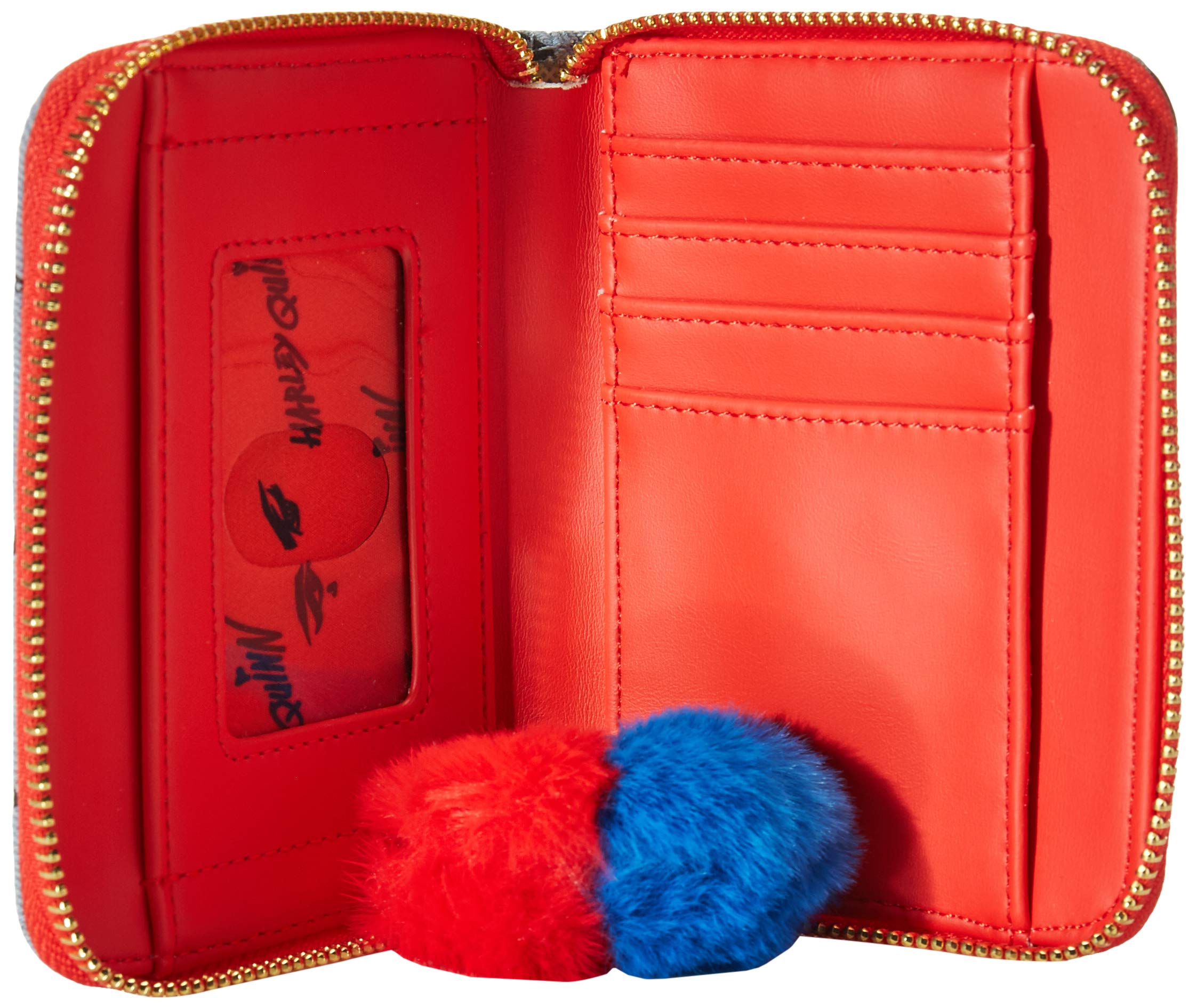 Loungefly x Birds of Prey Harley Quinn Eyes Zip-Around Wallet, Multi, Adults and children 14+