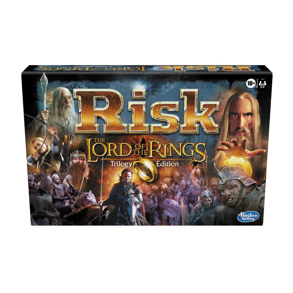 Hasbro Gaming Risk: The Lord of The Rings Trilogy Edition, Strategy Board Game for Ages 10 and Up for 2-4 Players, Multicolor, One Size