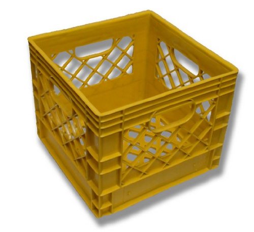 Authentic 13x13x11 4 Gallon 16 Quart Square Dairy Milk Crate (RED)