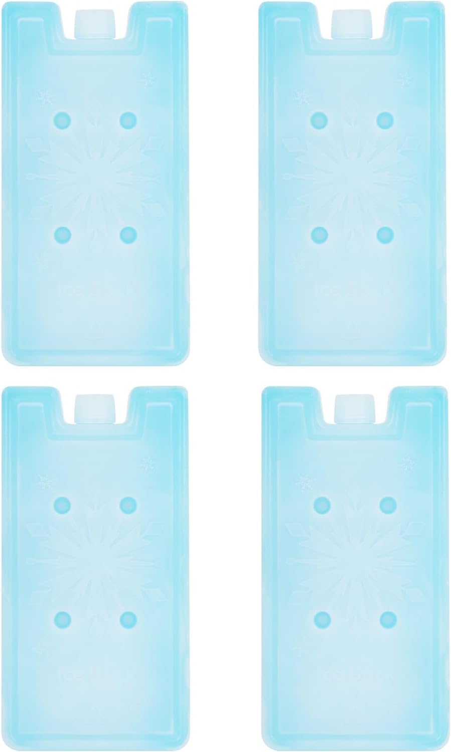 BALKO Ice Packs for Cooler, Lunch Boxes, Quick Freeze & Long Lasting, Space Saving, Cold for up to 8 Hours, Reusable Freezer Packs for Beach, Camping, Fishing, Hiking - 4 Pack, 5.7, Blue