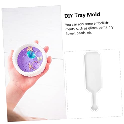 COHEALI Pallet Mold Resin Tray Silicone Soap Mold Molds for Resin Friend Ornament Silicone Molds for Resin Cup Mats Epoxy Moulds Resin Coaster Mould Coaster Mold Oar Shaped Tray Mould 1pc