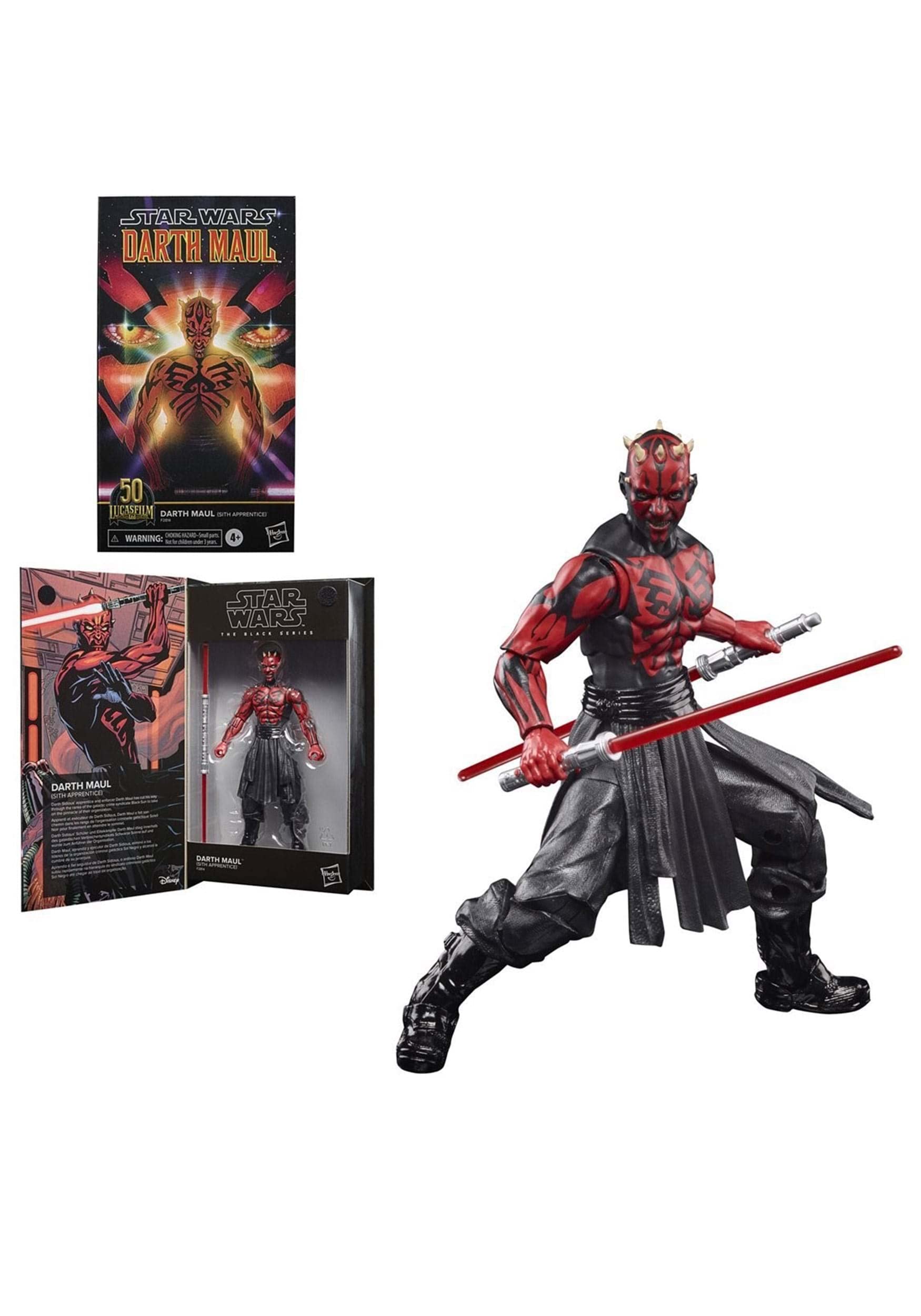 Hasbro Star Wars Black SER 50TH ANN 6IN Darth Maul Action Figure,4 to 99 years
