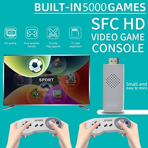Classic Mini Retro Game Console Built in 5000 Classic Video Games,Dual 2.4G Wireless Controllers and HDMI HD Output,Mini Host with TF Expansion,Ideal Gift for Kids and Adult
