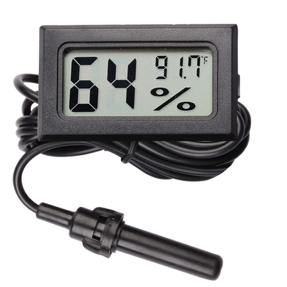 AUTIDEFY Mini Digital Electronic Temperature Humidity Meters Gauge Indoor Thermometer Hygrometer LCD Display Fahrenheit (Humidity with Probe)