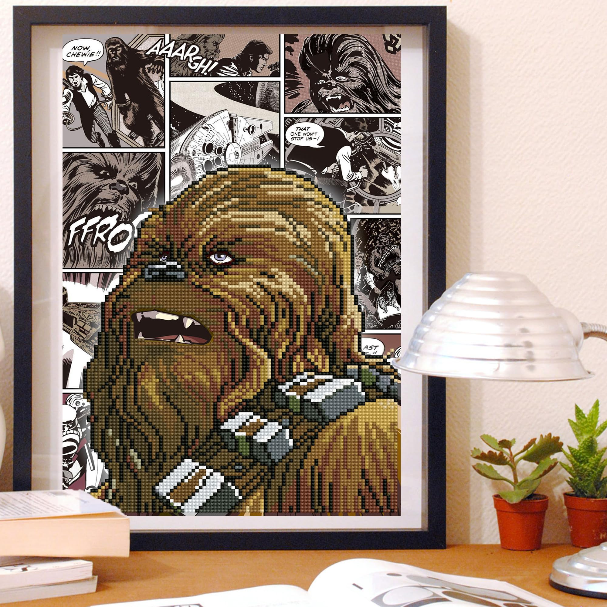 DIAMOND DOTZ ® - Star Wars Chewbacca Diamond Painting Artwork Kit, Star Wars Diamond Art, Star Wars Diamond Painting, Diamond Art Star Wars, Diamond Painting Star Wars
