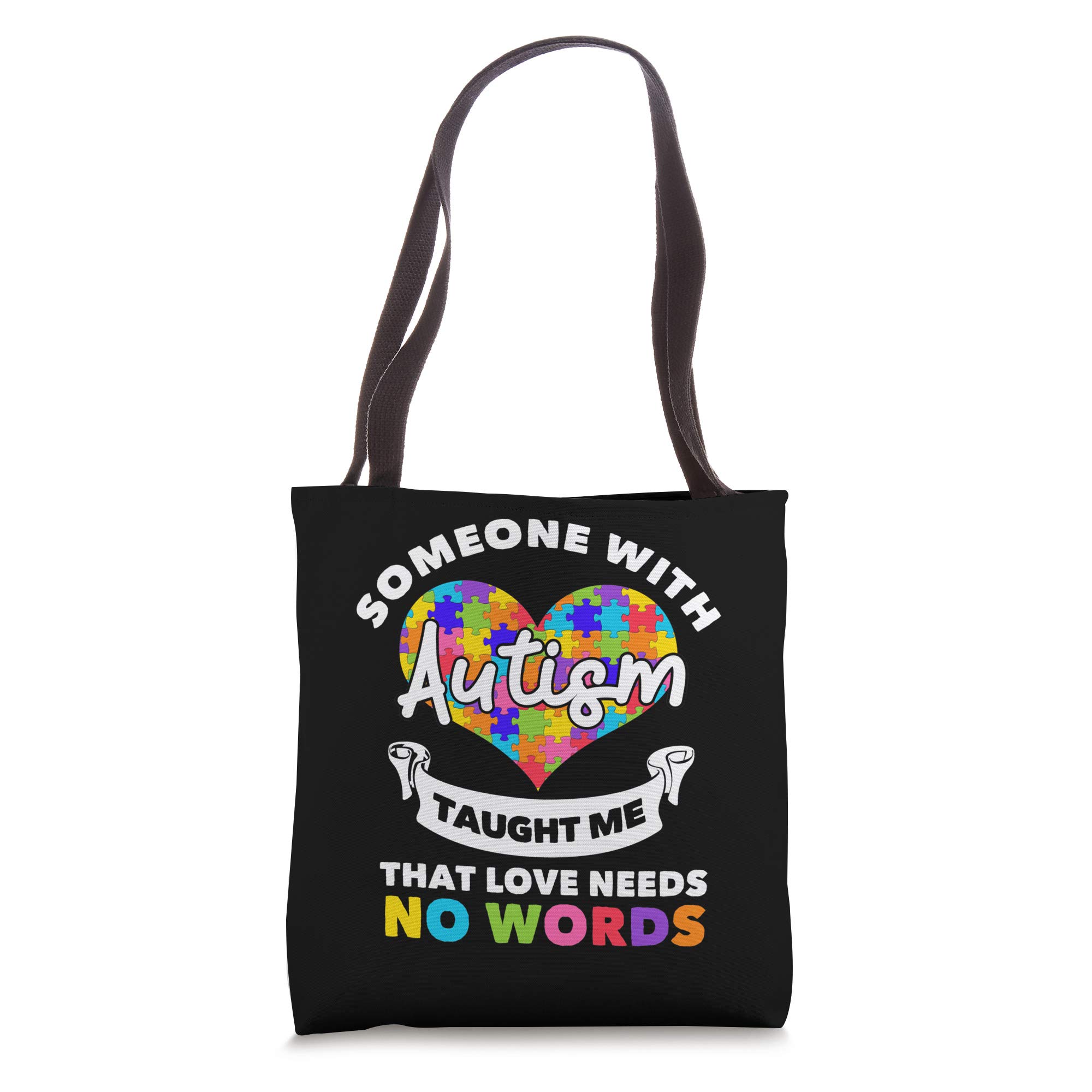 Love Needs No Words Autism Awareness Autism Moms Gift Tote Bag
