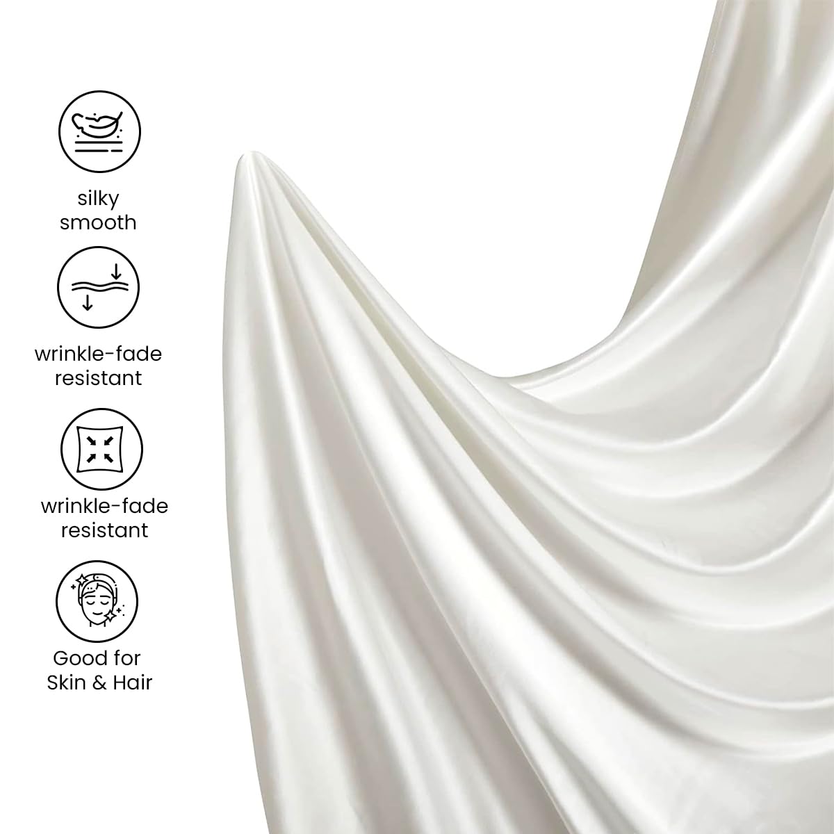 Rico Bedding 100% Pure Silk Satin Duvet with Fitted Sheet Set 4pcs, Silk Satin Fitted Sheet 15'' Deep Pocket,Silk Satin Duvet Cover,Silk Satin Pillowcases Set !!!(Queen Black)