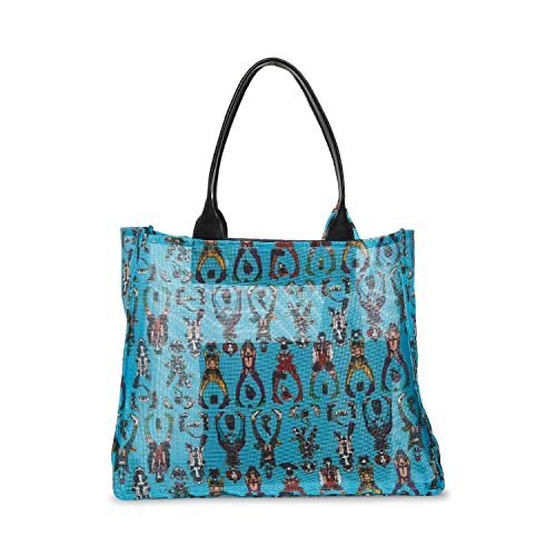Betsey Johnson womens Betsey Johnson Get Meshy Tote, Blue, One Size US