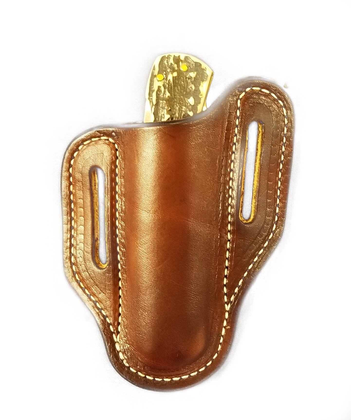 Brown Folding Hunter Leather Knife Sheath