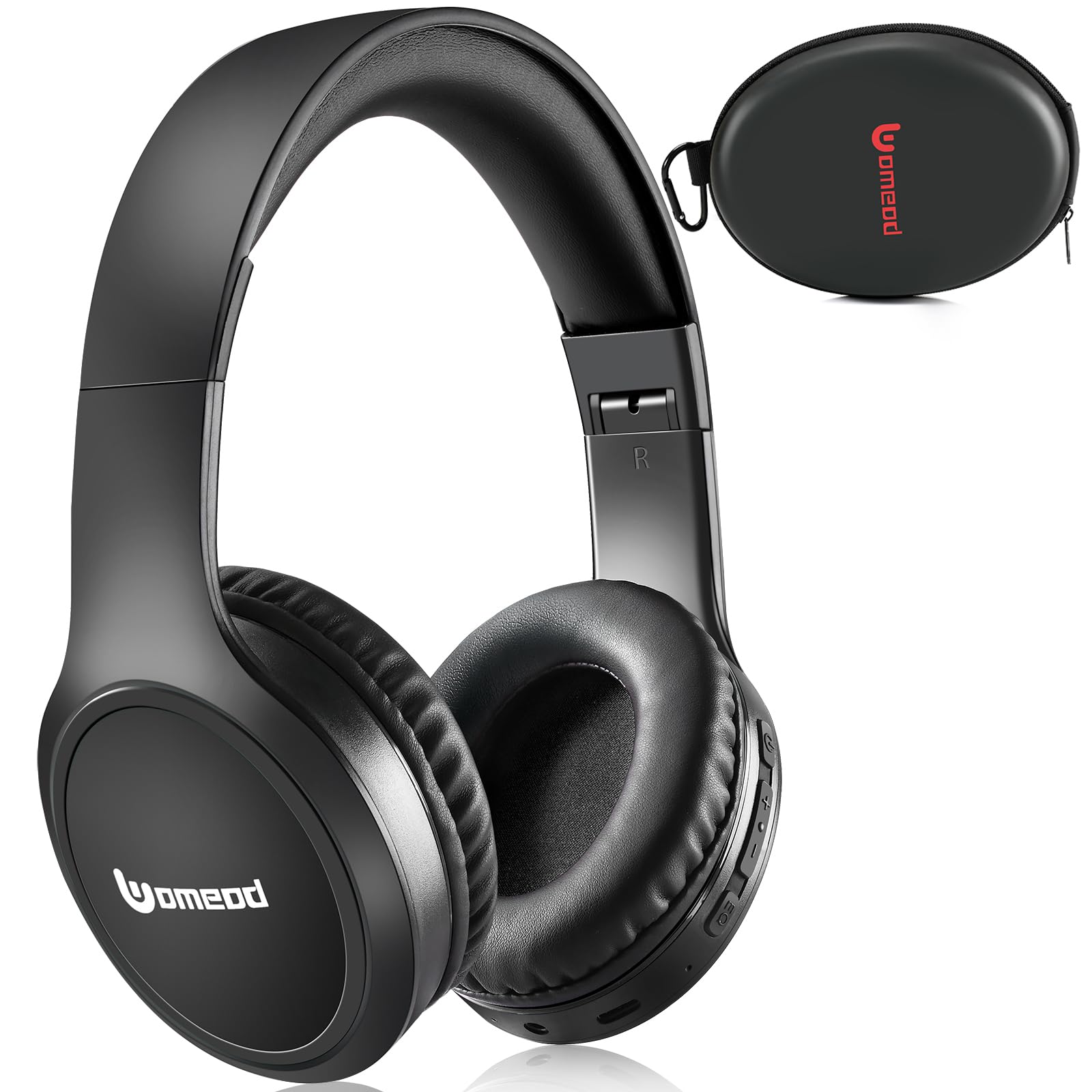 Bluetooth Headphones Over Ear, 70H Playtime and 3 EQ Music Modes Wireless Headphones with Microphone, HiFi Stereo Foldable Lightweight Headset, Deep Bass for Home Office Cellphone PC