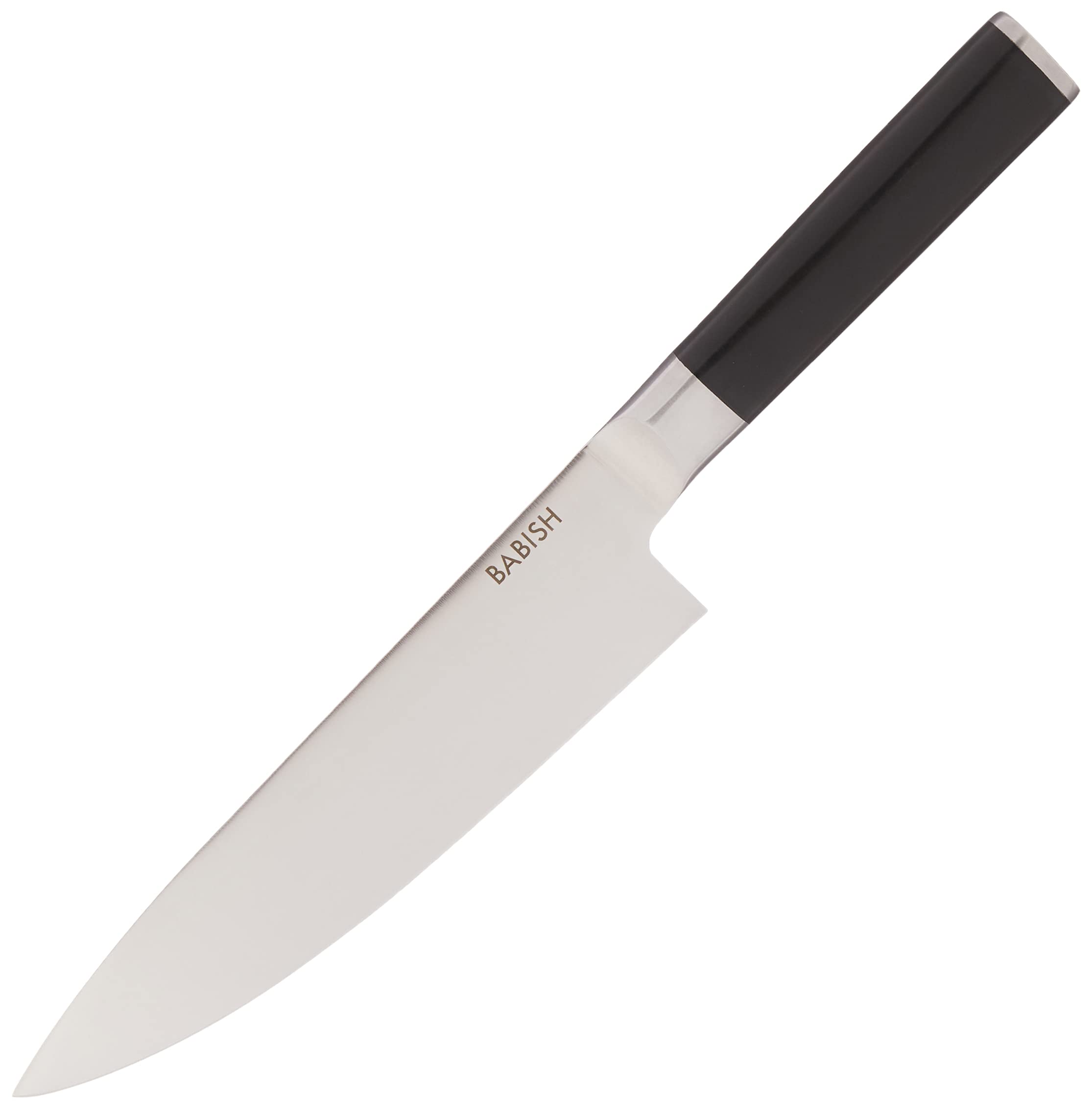 Babish German High-Carbon 1.4116 Steel Cutlery, 3-Piece w/Knife Roll & High-Carbon 1.4116 German Steel Cutlery, 8" Chef Knife,