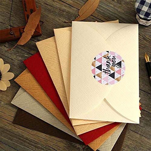 Big Thank You Stickers 500pcs A Roll, 2 inch Small Business Label 8 Designs Large Paper Mail Stickers for Envelope Gift Box