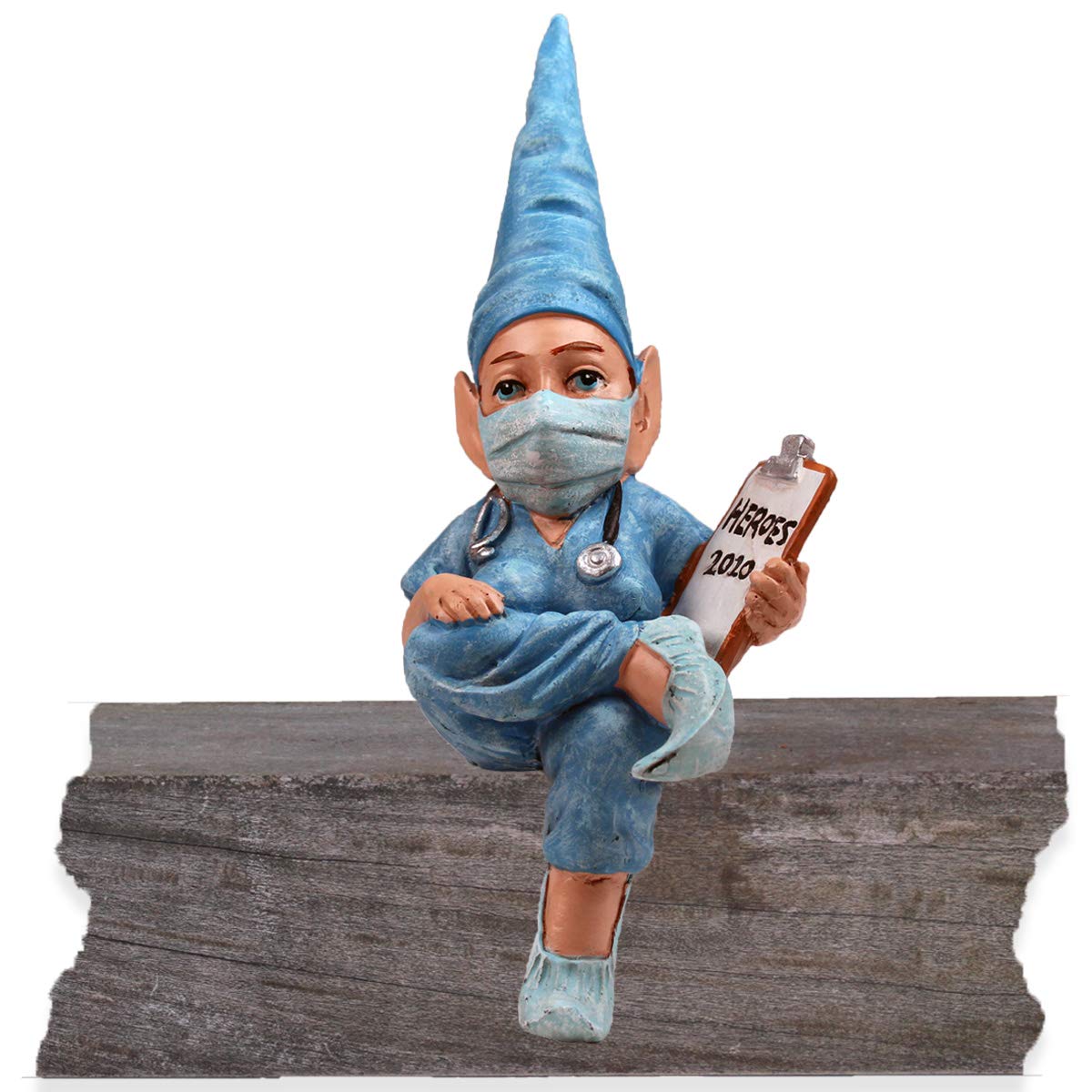 John Bernard & Company Nurse Garden Gnome Statue – Special Edition Commemorative 10” H Shelf Sitter Figurine by Hometown Heroes
