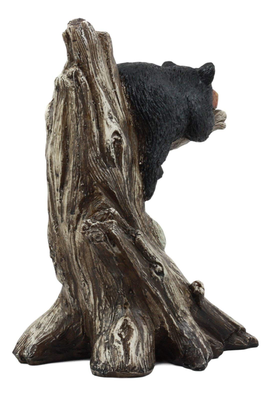 Ebros Lazy Days of Summer Black Bear Sleeping On Tree Branch Statue Wildlife Forest Rustic Cabin Decor Bear Figurine