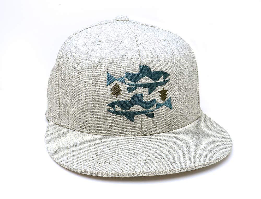 Black Lantern Hats for Women & Men - Trendy Mens Snapback, Trucker & Baseball Caps - Trout & Trees - Adjustable & Fitted - Embroidered Graphic Golf Cap, Dad Hat, Outdoor Aesthetic Headwear