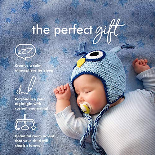 Personalized Night Light for Kids Girls Boys Customized Gifts for Baby Boy Bedroom Moon and Stars