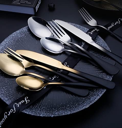 Black Gradual Change Gold Silverware Set Flatware Sets 70 Piece Stainless Steel Service for 14 Durable Home Kitchen Restaurant Wedding Cutlery Utensils Delicate Knifes Forks and Spoons Tableware Set…